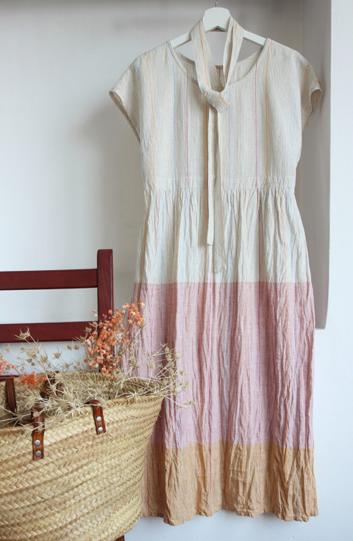 Slonová kost RUTH Provence - Červánky - šaty len / od ErmaBe | Fler.cz