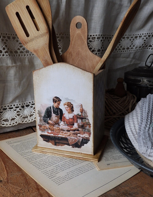 Hnědá Zásobník na cokoli třeba na vařečky / od Andin | Fler.cz