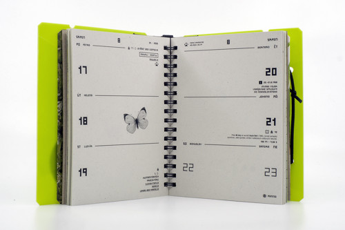 Světle zelený KA_LEN_DIAR 2026 (Diář 2026) - A6 / no. 188 / od LEN M ...