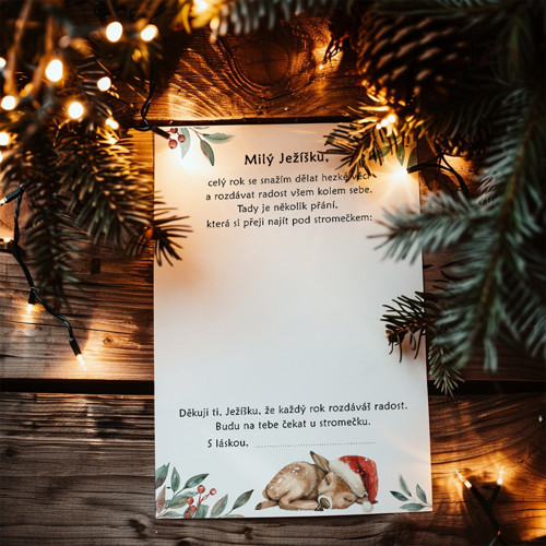 Bílý Dopis pro Ježíška – Tištěná sada (2 varianty) / od Artme | Fler.cz