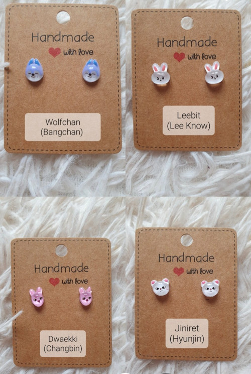 Vícebarevné Stray Kids náušnice SKZOO / od MochiHands | Fler.cz