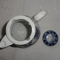 Námořnická modrý Starožitná porcelán KONVICE zn. Meissen E.Teichert ...