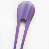 Čelenka dámská fialová Dřevěná spona do vlasů / od Dřevěná bižuterie ...